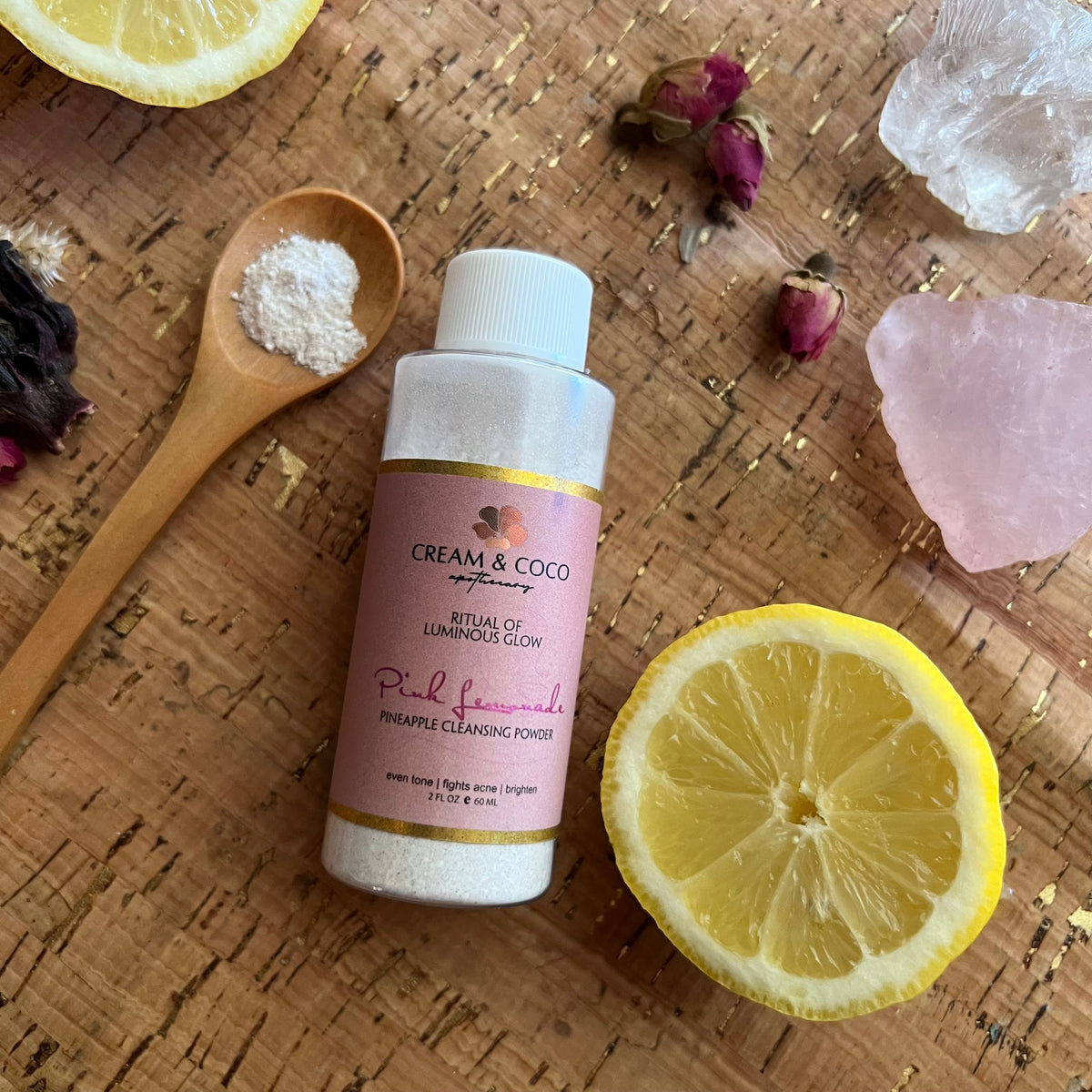 Pink Lemonade Pineapple Cleansing Powder – Cream & Coco Skincare